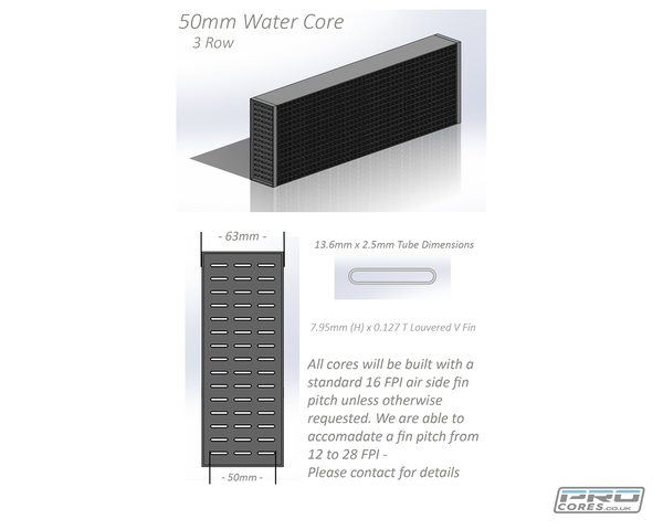 Water Core 50mm Deep | 300mm Stack Height - Core height - Pro Alloy