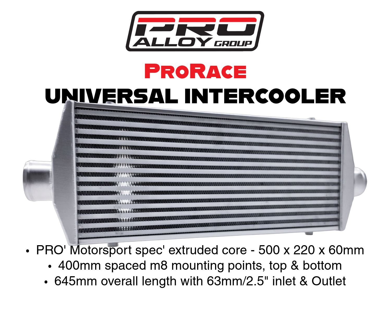 Pro Race - Universal Intercooler - Type1 - Pro Alloy