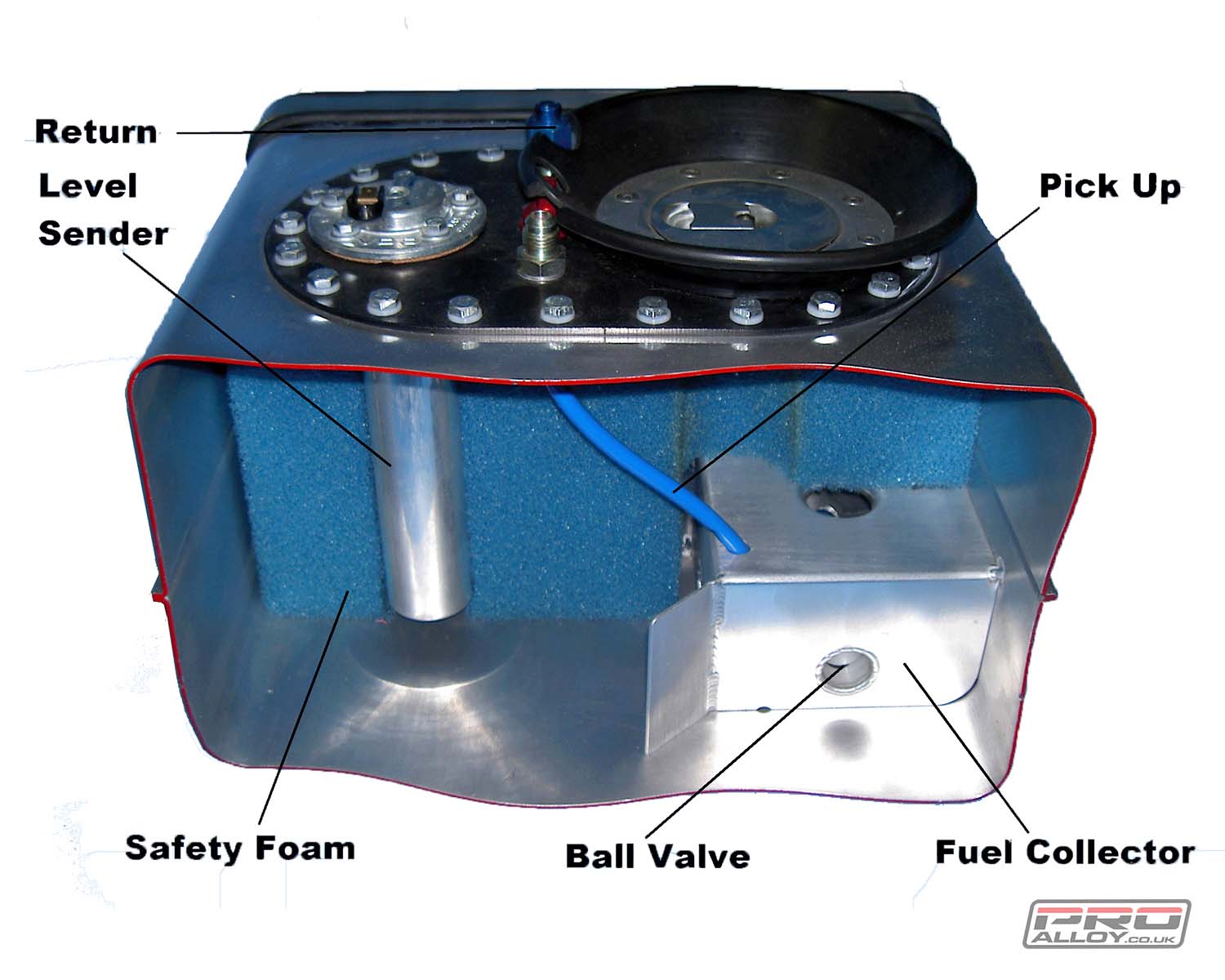 Pro Tank - PT500 - Boot Mounted Fuel Tank - Pro Alloy